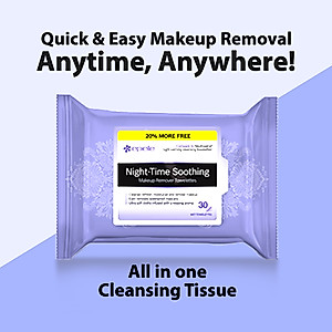 Epielle Night Time Makeup Remover Wipes | All-in-One for Waterproof Makeup | Gentle Facial Towelettes | Beauty Gift, Spa Day, Gift Set | 2 Pack | Korean Skincare