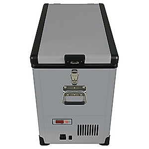 FM-452SG 45 Quart Slimfit Portable Refrigerator, AC 115V/ DC 12V Real Freezer for Car, Home, Camping, RV-8°F to 50°F, Charcoal, Gray