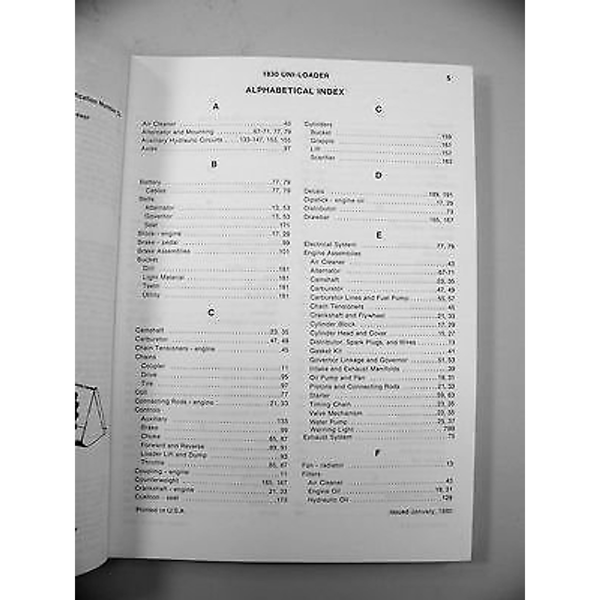 Case 1830 Uni Loader Parts Manual Catalog Skid Steer Assembly Exploded Views