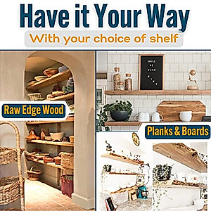 EVALD Dowel Jig Kit for Floating Shelf Bracket | 1/2 inch x 9.8 inch Drill Bit | Doweling Jig for Shelves and Mantels| Hardware Kit for Hidden Shelf Brackets | Floating Shelf DIY Woodworking Tool