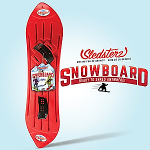 Geospace The Original Sledsterz Kids' Beginner Snowboard - Comes in Assorted Colors of Either Red, Blue or Green (Single Assorted Color Snowboard)