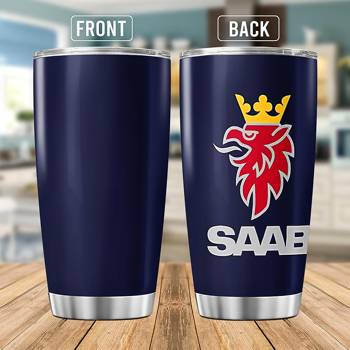 Tumbler Saab Iced Steel Insulated Coffee 20 30 Oz Travel Hot Office Tea Stainless