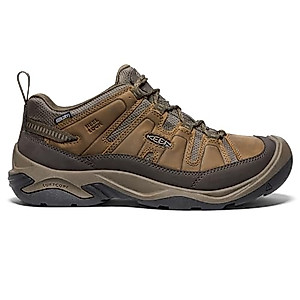 KEEN Men's Circadia Low Height Comfortable Waterproof Hiking Shoes, Shitake/Brindle, 9.5