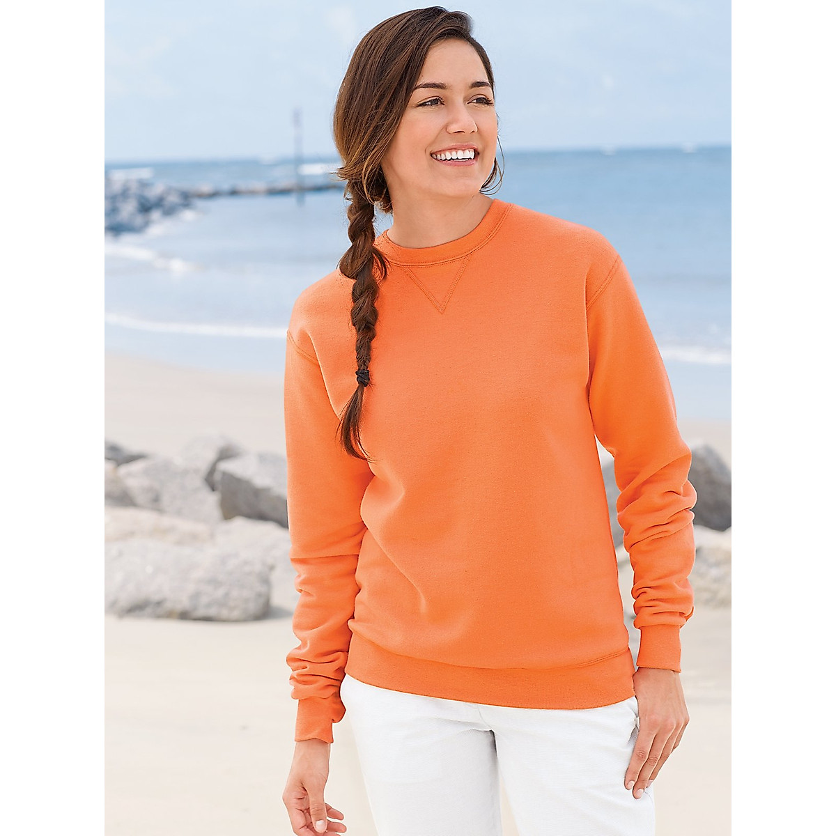 Fruit of the Loom Adult 7.2 oz. SofSpun® Crewneck Sweatshirt M CHARCOAL HEATHER