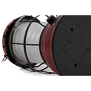 Barebones Bronze Forest Lantern - Vintage, Rechargeable, Adjustable Brightness (Red)