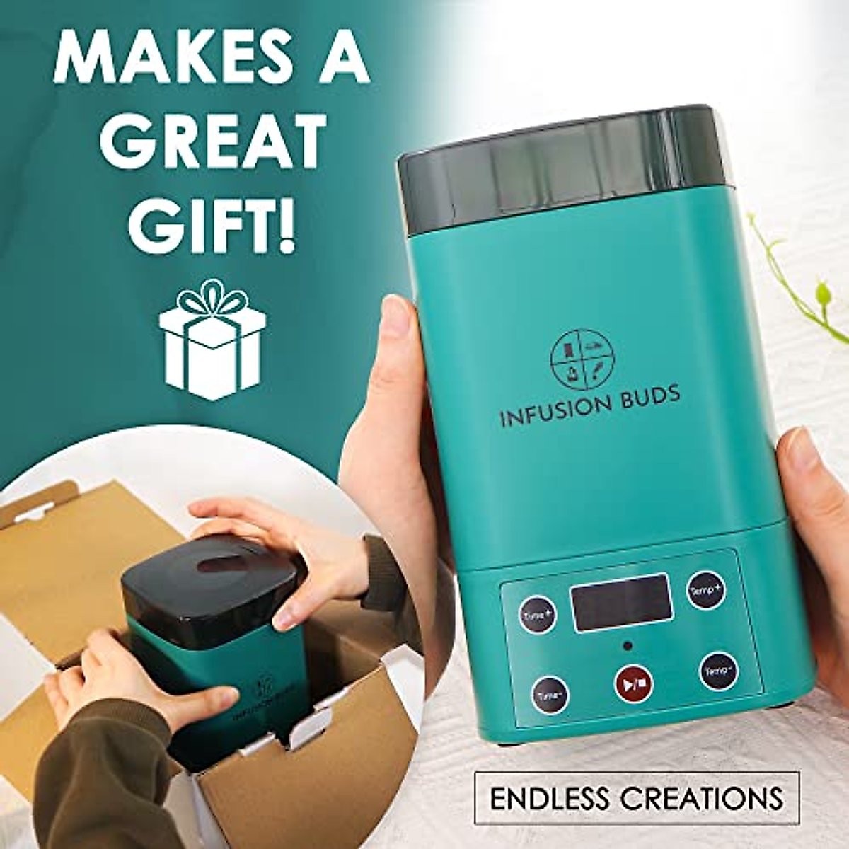 Decarboxylator Machine For Herbs- Decarb Box with Smell Proof Canister. Decarb Machine Magically Activates Herbs for Infusion of Butters, OIls and Tinctures - Odorless and Easy To Use- eBook Included!
