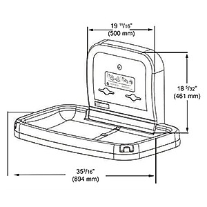 Horizontal Baby Changing Station, Gray