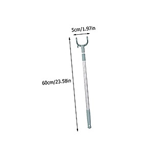 Alipis 3pcs Retractable Clothes Rail Outdoor Hanging Hooks Plastic Hanger Storage Hooks Extendable Reach Pole Retractable Clothesline Rod Telescoping Closet Pole Home Clothes Rod Green