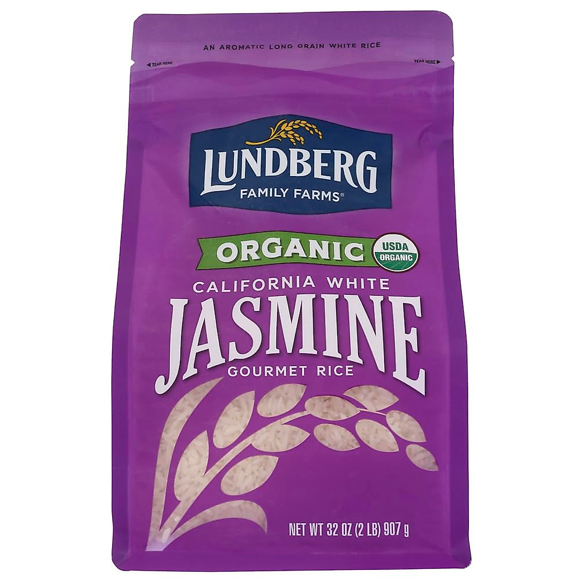 Lundberg Organic California White Jasmine Rice -- 32 oz - 2 pc