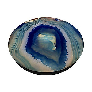 Blue Geode, Agate crystal PopSockets Grip PopSockets PopGrip: Swappable Grip for Phones & Tablets