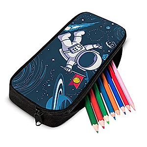 KXZOYLM Outer Space Backpack Universe Galaxy Backpack 3 Pieces Sets Solar System Backpack with Lunch Box And Pencil Case Casual Space Planet Astronaut Shoulder Bag for Boys Girls Teens