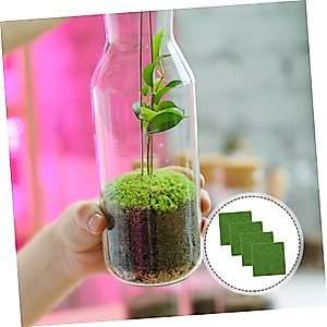 YARNOW 16 Pcs Artificial Grass Tiles Outdoor Greenery Artificial Grass Wall Artificial Turf Tiles Fairy Garden Accessories House Plants Indoors Live Green Rug Faux Lawn Bricks Fish Tank