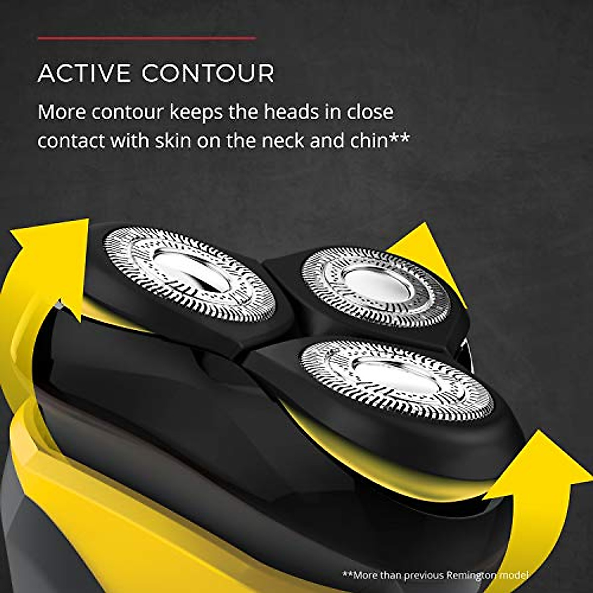 Remington Virtually Indestructible Rotary Shaver 5100, Electric Razor for Men, 100% Waterproof Design, Yellow