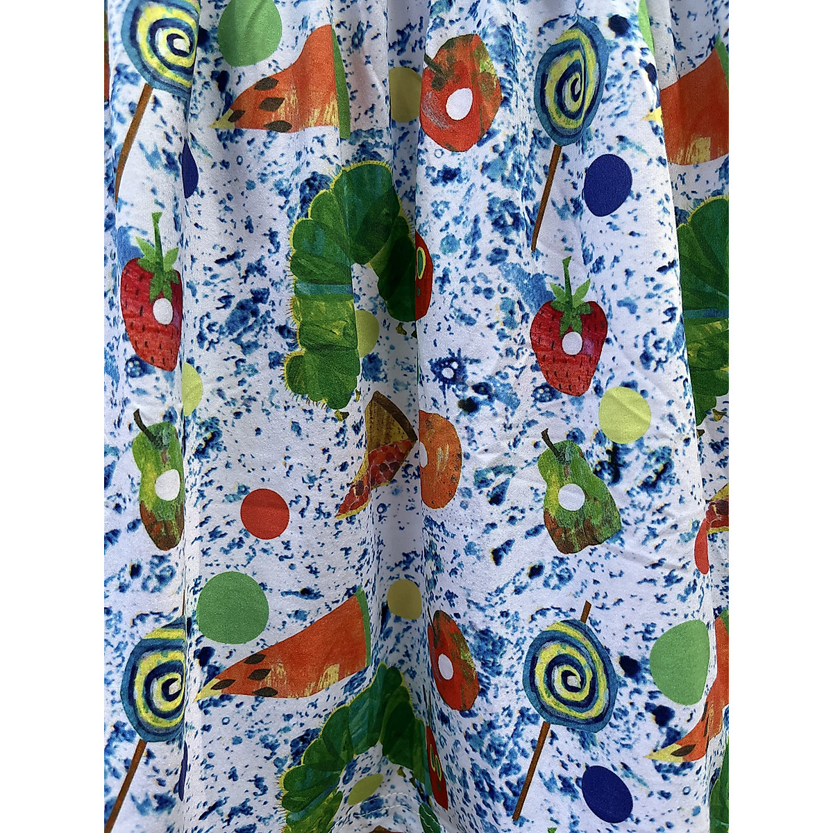 Toddler Little Girls Spring Summer The Very Hungry Caterpillar Baby Girl Short Sleeve Dress for 1-8 Years (5T) Green