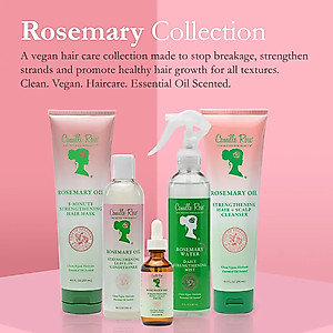 Camille Rose Rosemary Water Daily Strengthening Mist, with Peppermint and Rosemary Essential Oils to Strengthen Strands and Promote Hair Growth, for all Hair Types, 8 fl oz