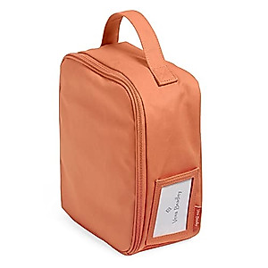 Vera Bradley Women's Cotton Lunch Bunch Lunch Bag, Orange Bell Pepper - Recycled Cotton, One Size