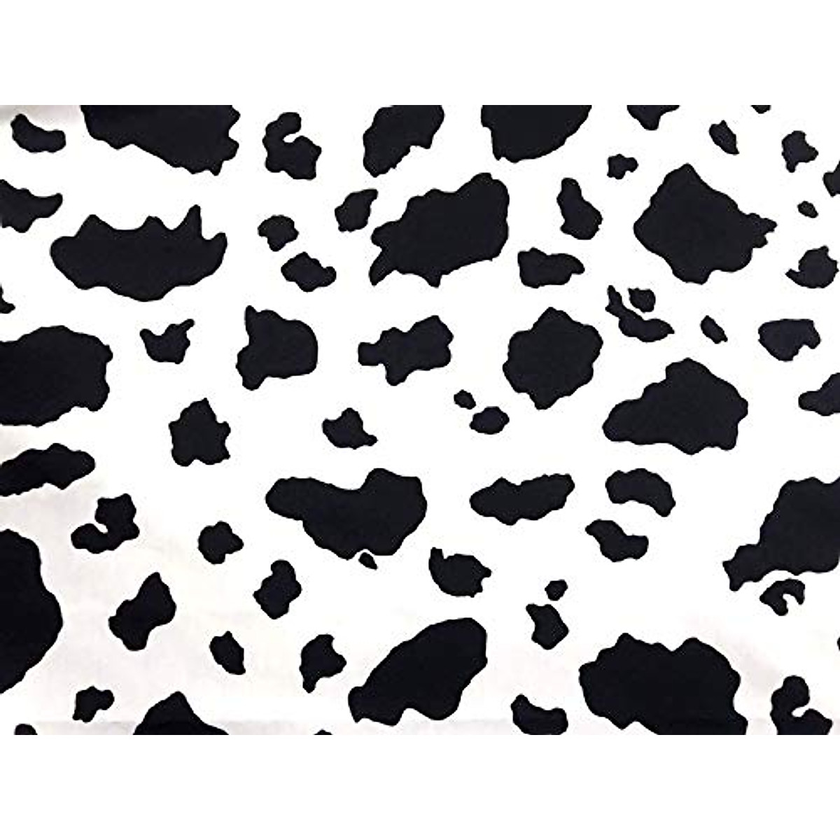 AMORNPHAN 44 Inch Black and White Cow ฺBull Ox Pattern Printed 100% Cotton Fabric Craft Cloth Kid Patchwork Handmade Sewing Crafting for 1 Yard
