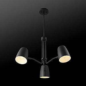 Novogratz x Globe Logan 3-Light Chandelier, Matte Black