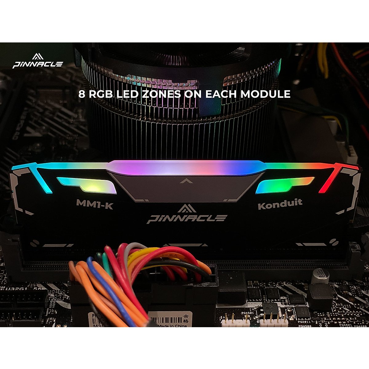 Timetec Pinnacle Konduit RGB DDR4 3600MHz PC4-28800 CL18-22-22-42 XMP2.0 Overclocking 1.35V Compatible for AMD and Intel Desktop Gaming PC Memory Module RAM (RGB Black, 64GB KIT(4x16GB))