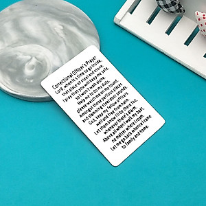 Correctional Officer Prayer Gifts Engraved Wallet Insert Card for Correctional Officer Christian Gifts Religious Jewelry Thanksgiving Gifts Valentines Christmas Birthday Gifts for Correctional Officer