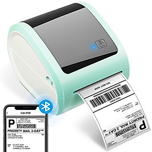 ASprink Bluetooth Thermal Label Printer 4X6 - Wireless Shipping Label Printer for Small Business Packages - Thermal Label Printer Bluetooth, Shipping Label Printer Compatible with iPhone, USPS, Amazon