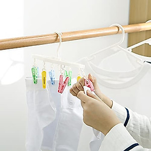 Clips Drip Hanger, Oval Shape Clips Drip Hanger Moisture-Proof Plastic Rotating Hooks Underwear Drying Rack Household Supplies Sock Drying Hanger