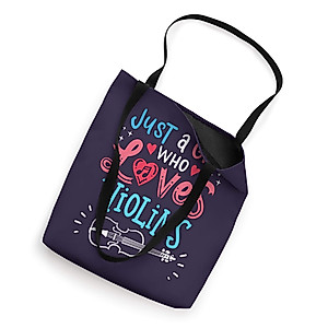 Violin Just a Girl Who Loves Violins Gift Tote Bag