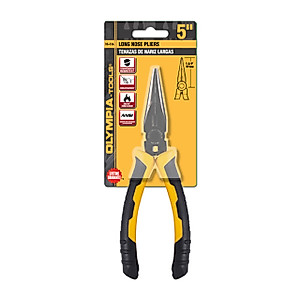 Olympia Tools Long Nose Pliers, 10-665, 5 Inches, black
