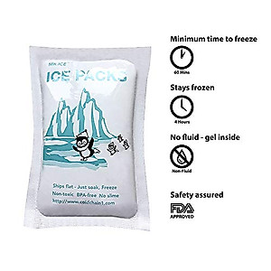 Shipping Ice Packs Reusable Small Dry Ice Pack Sheets 48 PCS, Ice Pack for Shipping Frozen Food Keep Food Fresh and Beverage Cold, Frozen Gel Packs Ice Brix for Coolers, 3.5 oz Capacity, 4.7" x 3.3"