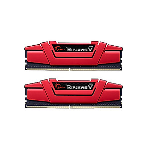 G.SKILL Ripjaws V Series (Intel XMP) DDR4 RAM 16GB (2x8GB) 2666MT/s CL15-15-15-35 1.20V Desktop Computer Memory UDIMM - Red (F4-2666C15D-16GVR)