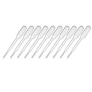 uxcell 50 Pcs Plastic Disposable Pipettes 0.2ml, Clear Transfer Pasteur Pipettes, 61mm Length, Liquid Dropper for Lab
