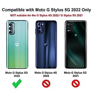 Cresee Moto G Stylus 5G 2022 Case, Crystal Clear Reinforced Corner Bumper, Slim Shockproof TPU Cover