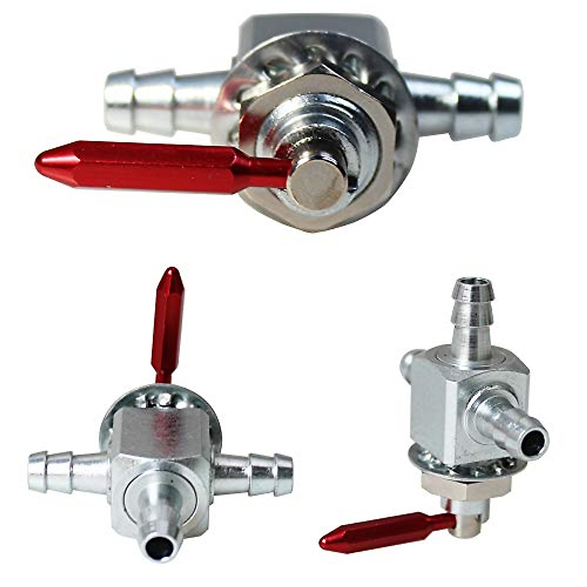 HPENP Fuel Shut Off Valve Two-Way Scag 2-Way 1/4" Barbs Steel Fuel Oil Gas Petcock in Line Valve 482212, E633347, 1-633347 for Zero Turn Lawn Mower ZTR Garden Tractor