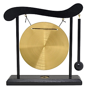 Zen Art Brass Feng Shui Desktop Zodiac Gong for Decor W1649