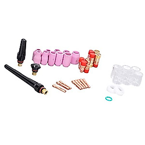 TIG Welding Accessory Kit, Arc Welder Accessories Body Stub Gas Lens Durable Collet Easy Installation for WP‑17/18/26