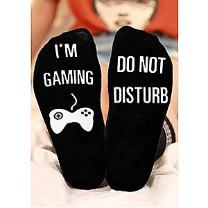 Stocking Stuffers - Funny Novelty Gamer Socks Christmas Gifts for Teen Boys Mens Gamer Kids Sons Husbands Dad