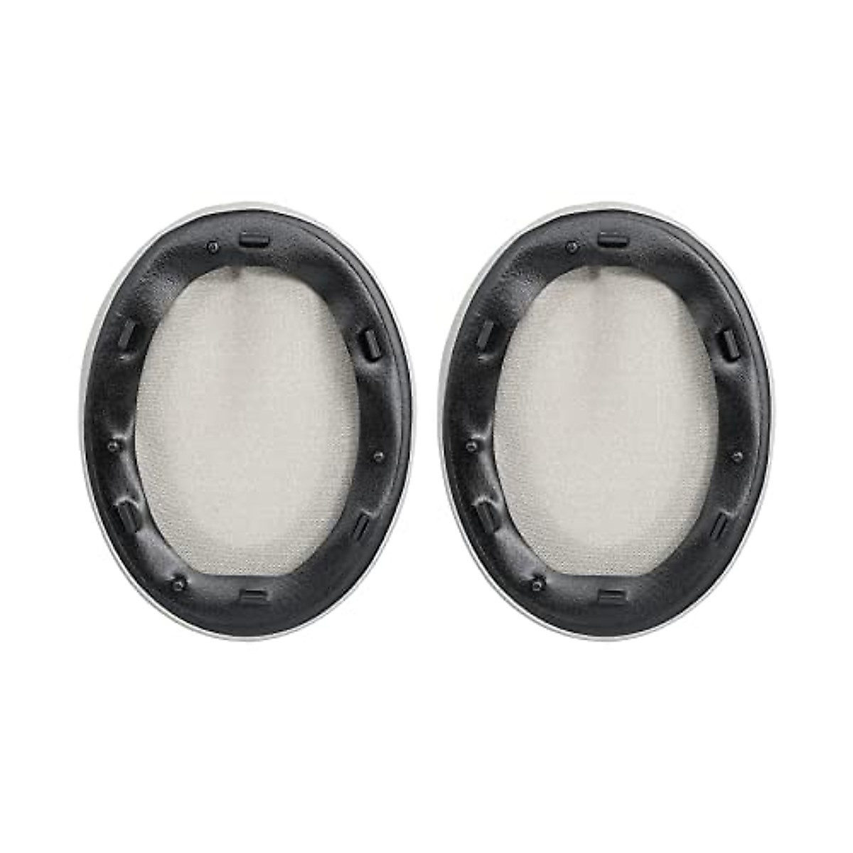 Replacement Ear-Pads Cushions for Sony WH-1000XM3 Headphones, with Soft-Touch Leather, Noise Isolation Memory Foam (Silver)