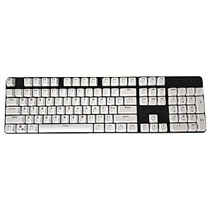 Trusway Gaming Mechanical Keyboard 104Pcs/Set PBT Universal Anti-Ghosting Backlit Key Keycaps for PC MacBook Laptop and More Update Version White