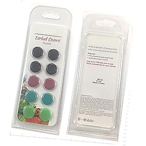 iPhone Earphones Headphones Replacement Foam Pads Cushions 5 Pack in 4 Colors Universal - T-MOBILE Retail Packaging