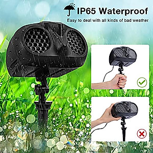 XHRING Christmas Snowflake Projector Lights, Dynamic LED Snowfall Projection Lights Outdoor Indoor with Remote Control, Waterproof Decorative Light Projector for Holiday Christmas Halloween Party(NEW)