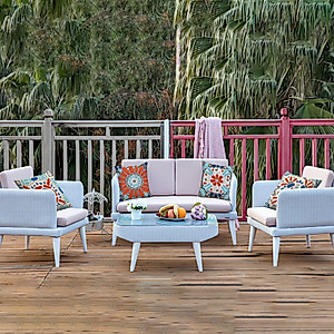 Mimkus Outdoor Waterproof Pillow Covers 18x18 Set of 4 Decorative Throw Pillow Covers Boho Geometric Cushion Covers for Couch Garden Patio Home Decor