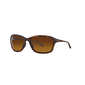 Oakley Woman Sunglasses Matte Brown Tortoise Frame, Brown Gradient Polarized Lenses, 59MM