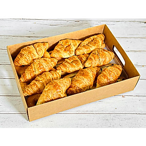 15-Pack 13" X 9" X 3" Brown Blyss Cookie Crate,Sturdy Cookie Serving Tray Great for Party Platters,Natural Kraft Paper Cardboard Tray use for Packaging and Hold Cookies,Take Out Container,Pack of 15