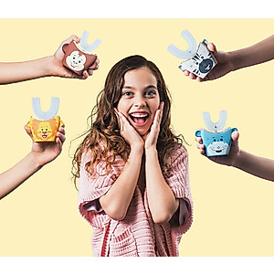 AutoBrush Kids Whole Mouth Electric Toothbrush and Training Brush - Built in Music, Timer, and Lights - Teach and Make Healthy Oral Habits Fun (Ages 8-10, Monkey)