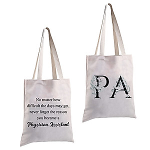 MBMSO Physician Assistant Gifts PA Gift Medical Tote Bag Physician Assistant Student Gift PA Gifts for Women Graduation Gift (PA Tote bag)