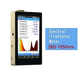 Handheld Spectrometer 380-1050nm LED Wavelength Meter with 5'' LCD, 2nm Resolution, Portable NIR & Visible Light Tester with PC Software