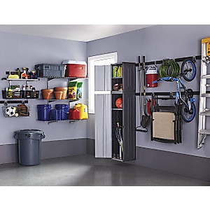 Rubbermaid Commercial Products BRUTE Tote Storage Bin with Lid, 14-Gallon, Gray, Rugged/Reusable Boxes for Moving/Camping/Garage/Basement Storage