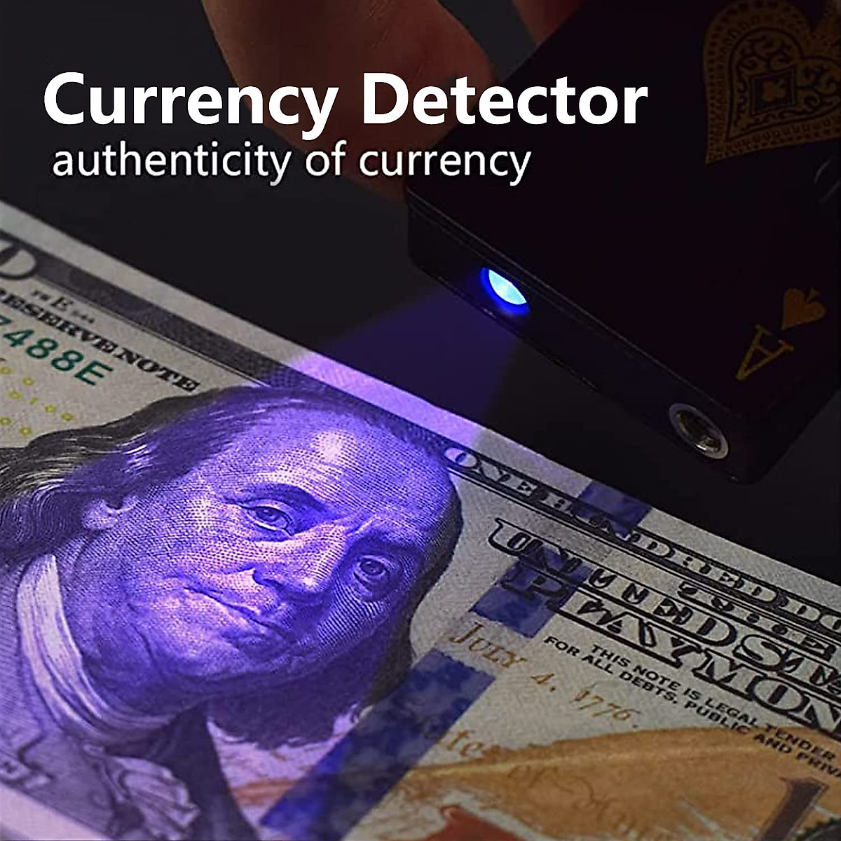 Jet Torch Lighter, Green Flame Ace Card Lighter, Refillable Butane Lighter, Ace of Spades Cool Lighter Windproof Poker Design, Gift for Men/Women