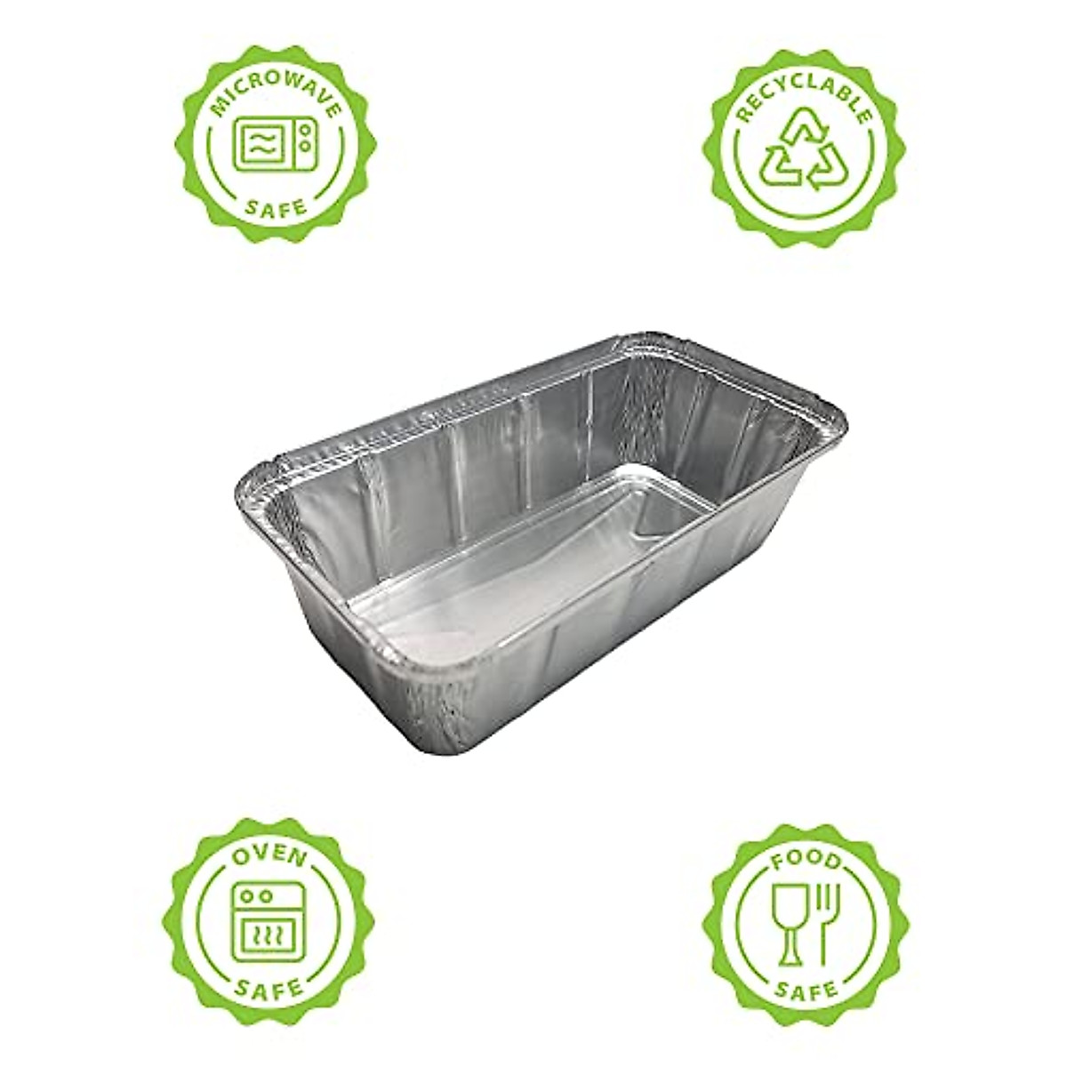 KitchenDance Disposable D & W Fine Aluminum Closeable Loaf Pan with Dome Lid - 33 Ounces Non-stick Aluminum Foil Pans Cakes, Cobblers - Baking Pan Perfect for Baking,Preparing Food, 212P, 500 Count
