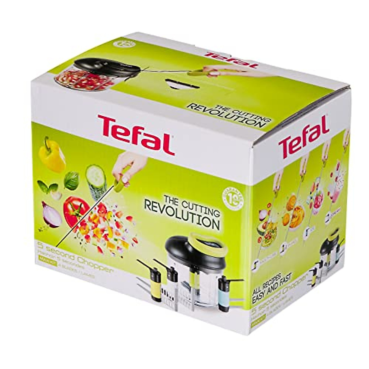Tefal K13210 Black, Green, Transparent Manual Food Chopper (Black, Green, Transparent, Stainless Steel, 0.9 L, China, 850 g, 140 mm)
